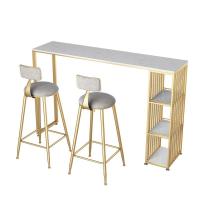 China High Milk Tea Shop Home Dining Chairs with Storage Compartment Modern Iron Marble Bar Table and General Home Furniture for sale