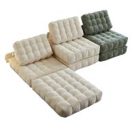 China Tatami Lazy Sofa Living Room Bedroom Waffle Small Apartment Tofu Block Single Reclining Leisure Bed for sale