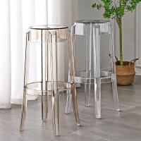 China Bar Stool Reception Chair Laboratory Round High Foot Nordic Transparent Acrylic Designer for sale