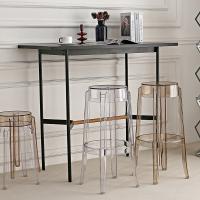 China Bar Stool Reception Chair Laboratory Round High Foot Nordic Transparent Acrylic Designer for sale
