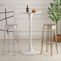 China Bar Stool Reception Chair Laboratory Round High Foot Nordic Transparent Acrylic Designer for sale