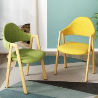 China Family Office Chair in Dining Nordic Style Wood Pattern Backrest Leisure Stool Minimalist Home Furniture Garden for sale
