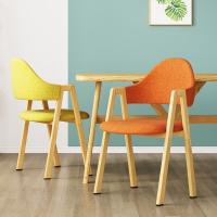 China Dining Chair PU Leather Linen Seating Chairs Comfortable Cushion Seat Room with Metal Legs Backrest Kitchen for sale