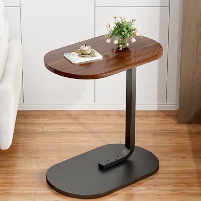 China Oval Snack C Shaped End Table, Side Sofa Coffee Slide Under Night Stands for Bedrooms Tray for sale