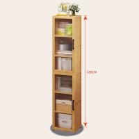 China Apartment Storage Organizer Cube with Doors,Bamboo Tall Bookcase Rack Shelving Unit, Cabinet Container in Living Room for sale