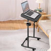 China Coffee Table, Computer Desk home movable adjustable Working Station with Wheel Sofa side Rack Bedroom Simple Dining for sale
