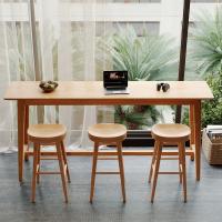China Nordic Solid Wood Bar Table Home Balcony Leisure Long High Coffee Shop Milk Tea for sale