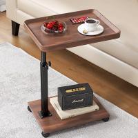 China 2 Layers Rack End Coffee Table With Wheels for Snack Bedside Couch Side and Modern Design Style in Living Room Bedroom for sale