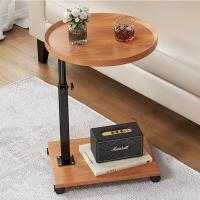 China 2 Layers Rack End Coffee Table With Wheels for Snack Bedside Couch Side and Modern Design Style in Living Room Bedroom for sale