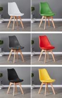 China Modern Dining Plastic Chairs Comfortable Upholstered Cushion Seat for Living Room Parties and Get-Togethers for sale