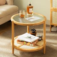 China Coffee Table, Freestanding Storage Rack, Living Room Sofa Side , 2 Layers Center Round for sale