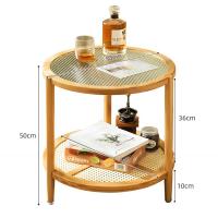 China Coffee Table, Freestanding Storage Rack, Living Room Sofa Side , 2 Layers Center Round for sale