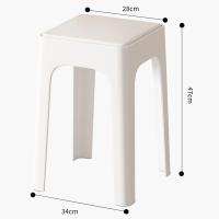 China Dining Room Plastic Stool Household Small Square Stackable Non-slip Foot Seating Chair for Living Room Classroom Mail Packing for sale