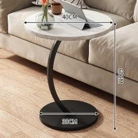 China Wooden Coffee Table with Faux Marble Texture Surface Side for Living Room Bedroom Office, Space Saver Rack for sale