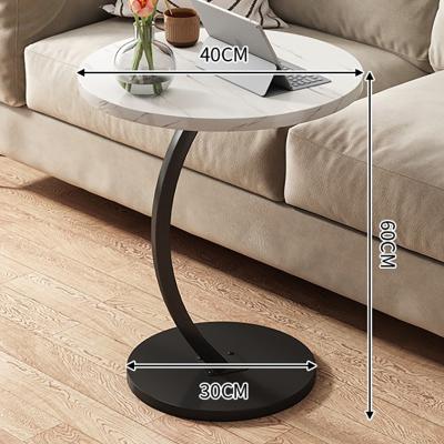 China Wooden Coffee Table with Faux Marble Texture Surface Side for Living Room Bedroom Office, Space Saver Rack for sale
