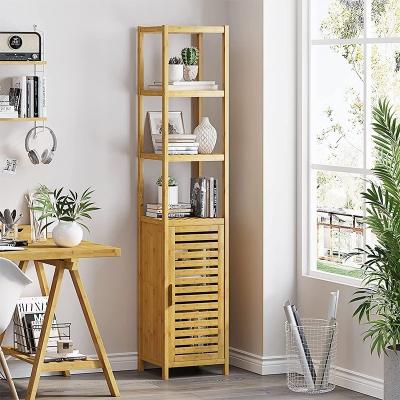 China Narrow Bathroom Cabinet with Shelves, Standing Shelf Cubby Storage Rack, Book in Living Room for sale