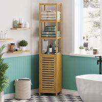 China Narrow Bathroom Cabinet with Shelves, Standing Shelf Cubby Storage Rack, Book in Living Room for sale
