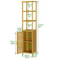China Narrow Bathroom Cabinet with Shelves, Standing Shelf Cubby Storage Rack, Book in Living Room for sale
