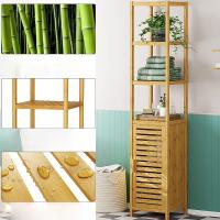 China Narrow Bathroom Cabinet with Shelves, Standing Shelf Cubby Storage Rack, Book in Living Room for sale