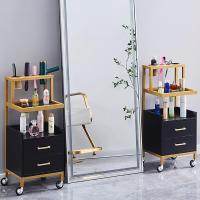 China Professional Beauty Salon Rolling Storage Cart with Portable Hairdressing Trolley and Cosmetic Drawers Organizer Cabinet for sale