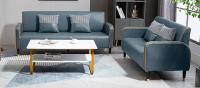 China Sofa Nordic Elegant Velvet Wavy PU Seating Couch for Three Seat Corner Style in Living Room European Furniture Apartment for sale