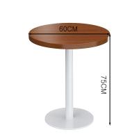 China Coffee Table Walnut Wood Grain , Iron Bracket Milk Tea Shop/ /Dessert Small for sale