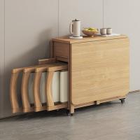 China Folding Kitchen Dining Table, Wooden with Storage Extension Chairs, Eating, Study Working Platform Drawer for sale