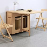 China Folding Kitchen Dining Table, Wooden with Storage Extension Chairs, Eating, Study Working Platform Drawer for sale