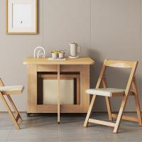 China Folding Kitchen Dining Table, Wooden with Storage Extension Chairs, Eating, Study Working Platform Drawer for sale