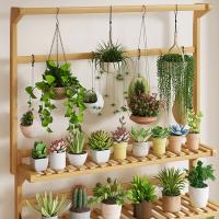 China Wholesale Standing Rack Flower Pot Holder Wood Shelf for Plants Heavy Duty fro Display Porta macetas for sale