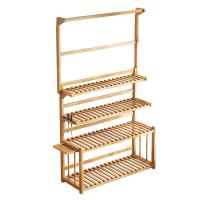 China Wholesale Standing Rack Flower Pot Holder Wood Shelf for Plants Heavy Duty fro Display Porta macetas for sale