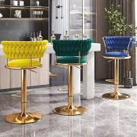 China Mail Packing Fabric Swivel Kitchen Dining Counter Height Adjustable Bar Stools for Comfortable Seating for sale