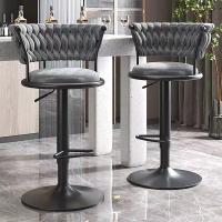 China Mail Packing Fabric Swivel Kitchen Dining Counter Height Adjustable Bar Stools for Comfortable Seating for sale