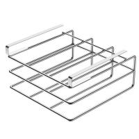 China Metal Cutting Board Holder Hanging Rack Under Cabinet Shelf Organizer Door For Kitchen for sale