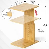 China Sofa Side Table Bedside Living Room Bedroom Space Saving End Computer Rack for sale