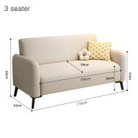 China Large Capacity Sofa for Living Room Apartment Couch with Armrest Futon Loveseat 3 Seater 4 Multi Color for sale
