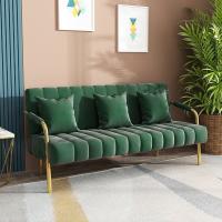 China Living Room Fashion Sofa Couch, High Density Cushion with Metal Frame, Luxury Velvet Modern 3 Seater Love Seat for sale