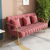 China Living Room Fashion Sofa Couch, High Density Cushion with Metal Frame, Luxury Velvet Modern 3 Seater Love Seat for sale