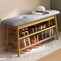 China Organizer Shoe Rack Shelf Ottoman with Storage Space 3 Layers in Entryway Living Room for sale