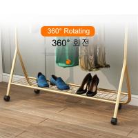 China Mall Living Room Furniture Clothing Garment Rack Rolling Clothes Organizer on Wheels for Hanging and Rod in Floor Coat for sale