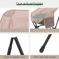 China Portable Camping Chair with Storage Bag Collapsible for Outdoor Activities Tailgates Beach Sports Fishing Folding Moon for sale