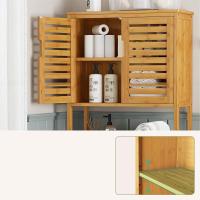 China Tall Bathroom Toilet Storage Cabinet Organizer Rack with and Adjustable Shelves Freestanding for sale