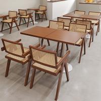 China Minimalist Design Restaurant Furniture for Modern Simple Wooden Dining Table in Coffee Dessert Milk Tea Shop Bar Pub for sale