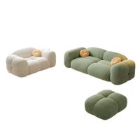 China Synthetic Leather 240cm Style Living Room Sofas Nordic Furniture Home Small Apartment Set Light Luxury Fabric Jelly for sale