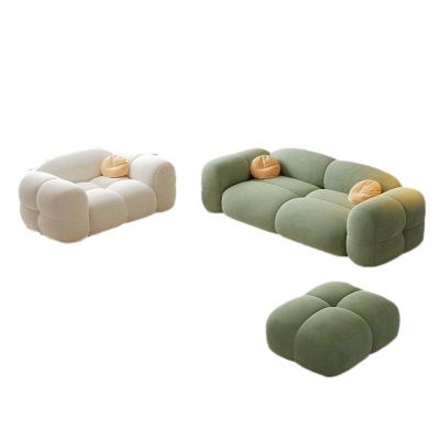 China Synthetic Leather 240cm Style Living Room Sofas Nordic Furniture Home Small Apartment Set Light Luxury Fabric Jelly for sale