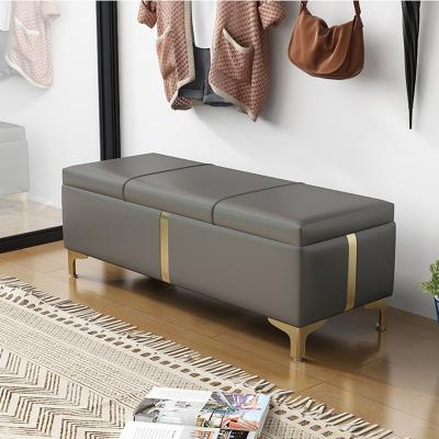 China Shoe , Home Commercial Changing with Storage Space Wooden Frame Soft Cushions for sale