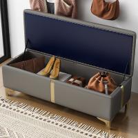 China Shoe , Home Commercial Changing with Storage Space Wooden Frame Soft Cushions for sale