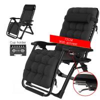 China Beach Chair Zero Gravity Outdoor Lounge Chairs with Removable Cushion Headrest Cup Holder Reclining Patio Moon Chair Style for sale