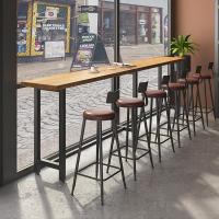China High Stool Restaurant Shop Modern Minimalist Furniture Iron Bar Cafe Counter Set for Specific DINING TABLE in Living Room for sale