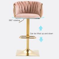 China Adjustable High Bar Chair Modern European Make Up Luxury Minimalist Lounge Chaise Interior Decoration in Restaurant for sale